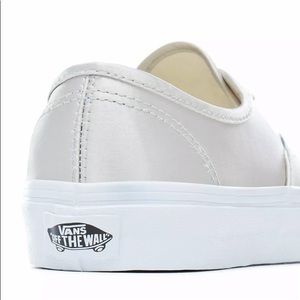 Vans | Shoes | Vans Authentic Satin Lux Light Silver Sneaker Shoe ...